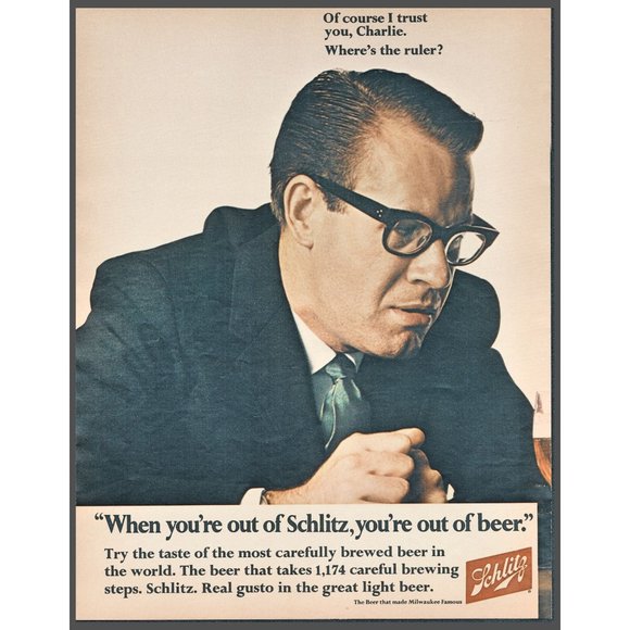 Schlitz | Art | 967 Schlitz Beer 2 Page Vintage Print Ad Sharing A ...